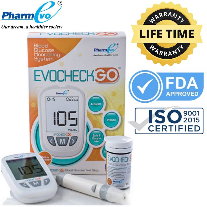 Evocheck go glucometer Life time (Brand+ Seller) warranty, Evo check go ...