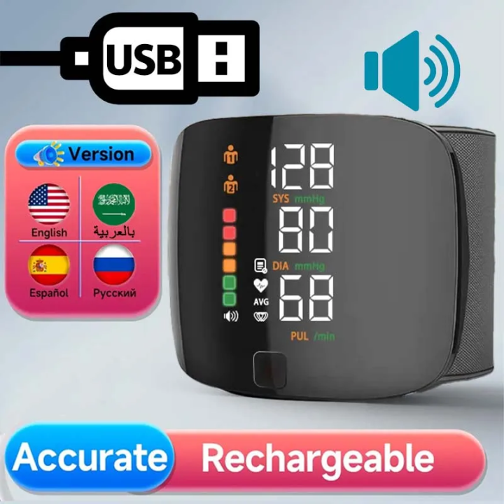 Wrist Sphygmomanometer Led Display Rapid Measurement Digital Tension ...