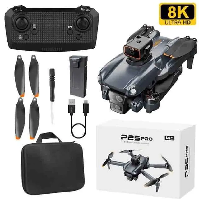 P25 Pro Drone camera remote control HD dual camera result foldable brushless | Daraz.pk