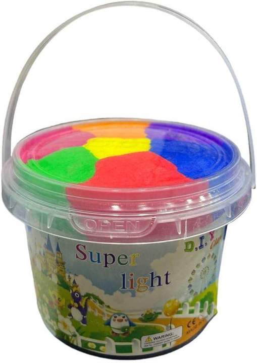 Clay dough for children 1 bucket - 06 colours | Daraz.lk