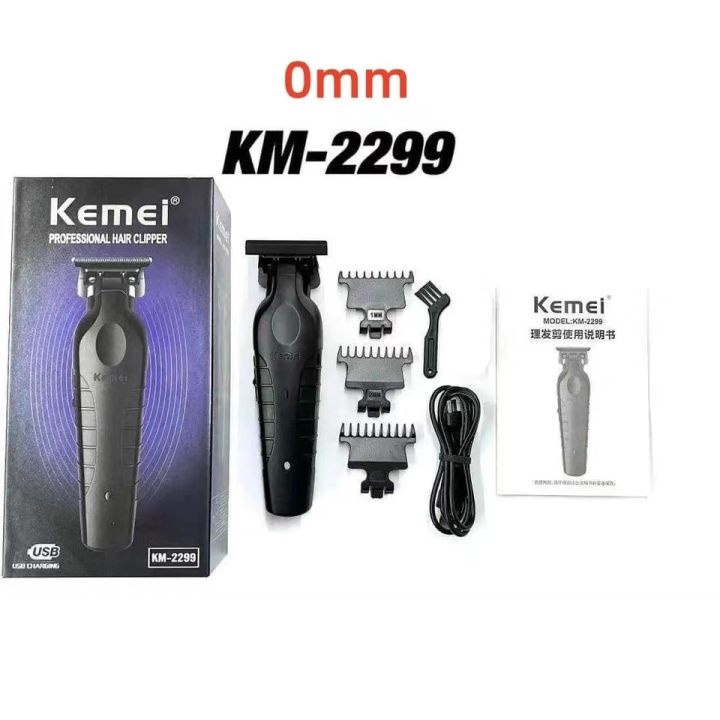 Kemei Professional Barber Cordless 1200 mAh Electric Hair Clippers USB Rechargeable Hair ...