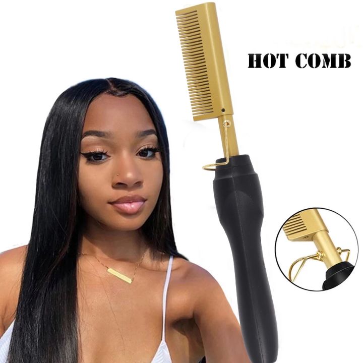 Electric Curling Iron Massage Comb For Long Curly Hair Haircutting Comb ...