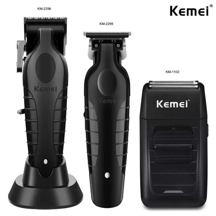 Kemei KM-2296 KM-2299 KM-1102 Professional Hair Clipper Kit Electric Shaver Male Hair Cutting ...