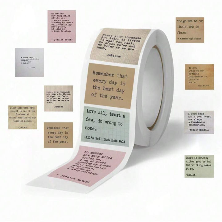 500pcs Retro Famous Quotes Stickers Self Affirmation Motivational ...