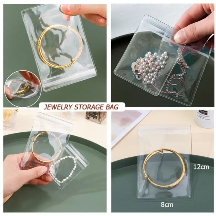 30/50/100Pcs Transparent PVC Jewelry Organizer Pouches Bags Anti ...