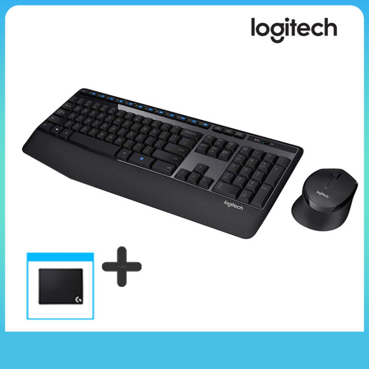 Logitech Keyboard and Mouse Set Desktop Computer Home Office Portable ...