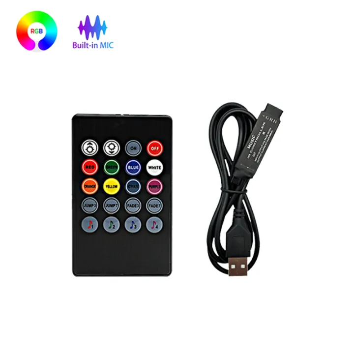 Music Sync Rgb Lighting Controller 5V 4Pin Rgb Led Controller USB Smart Controller RGB Led ...