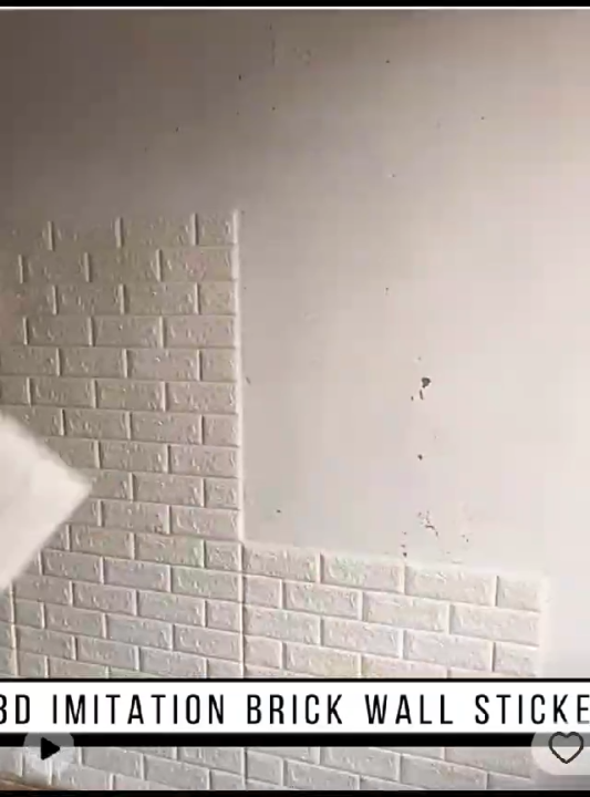 Self Adhesive 3D Brick Wall Stickers Wallpaper Sheets 3mm | Peel and ...