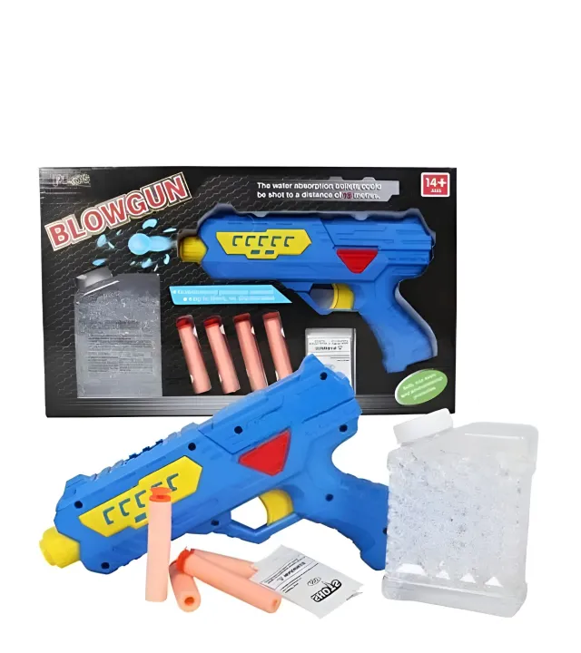 Blow Gun Toy 2 in 1 Crystal Water Balls & Soft Bullets Gun Series for ...