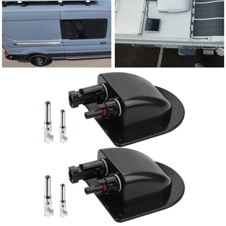 Photovoltaic RV Junction Box Double Hole Wire Cable Connector Solar ...