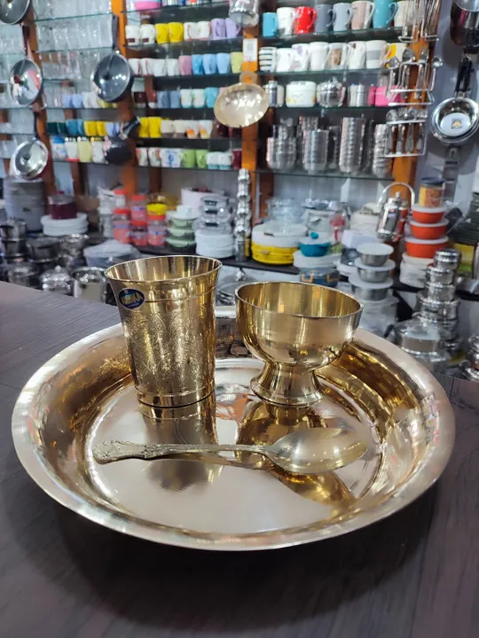Pure Bronze/Charesh/Kash Thal Set 26.5CM | Daraz.com.np