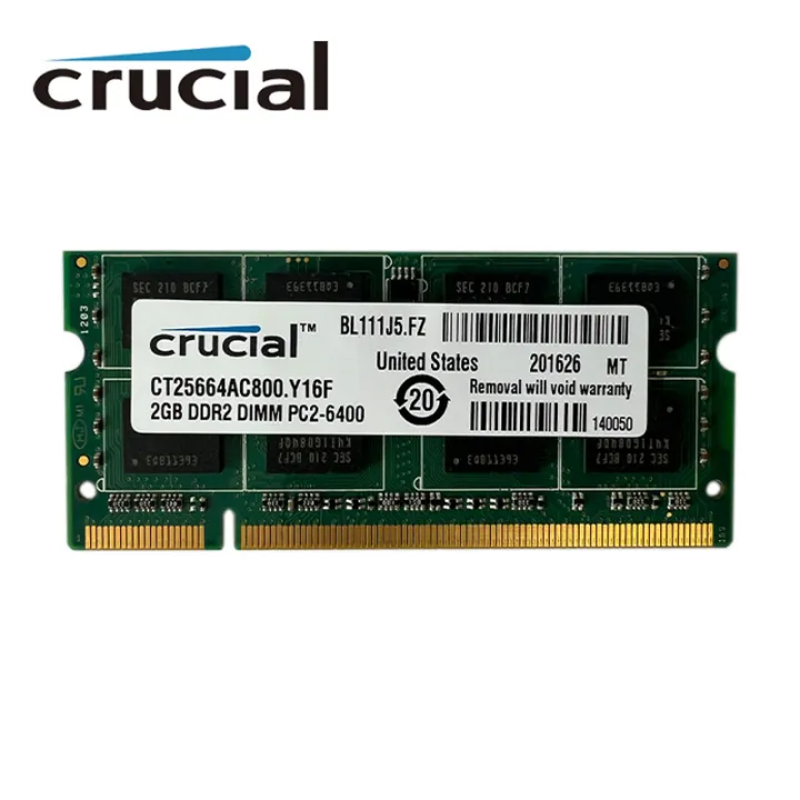 Crucial ddr2 2gb 800MHz 667MHz laptop memory sodimm ram pc2 1.8v | Daraz.lk