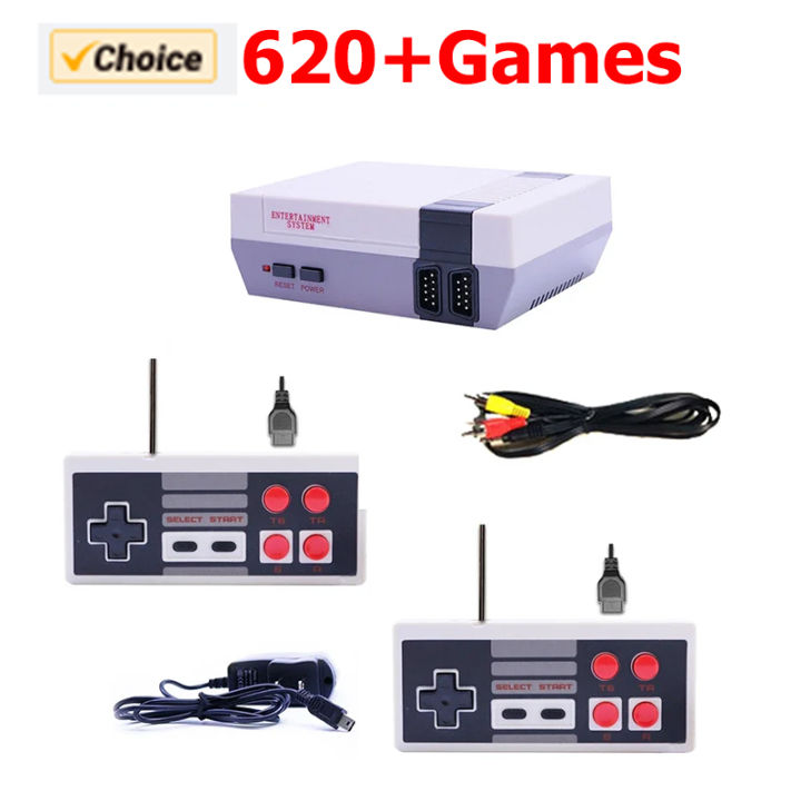 Retro Game Console Classic Mini Video Game System Built-in 620 AV Games ...