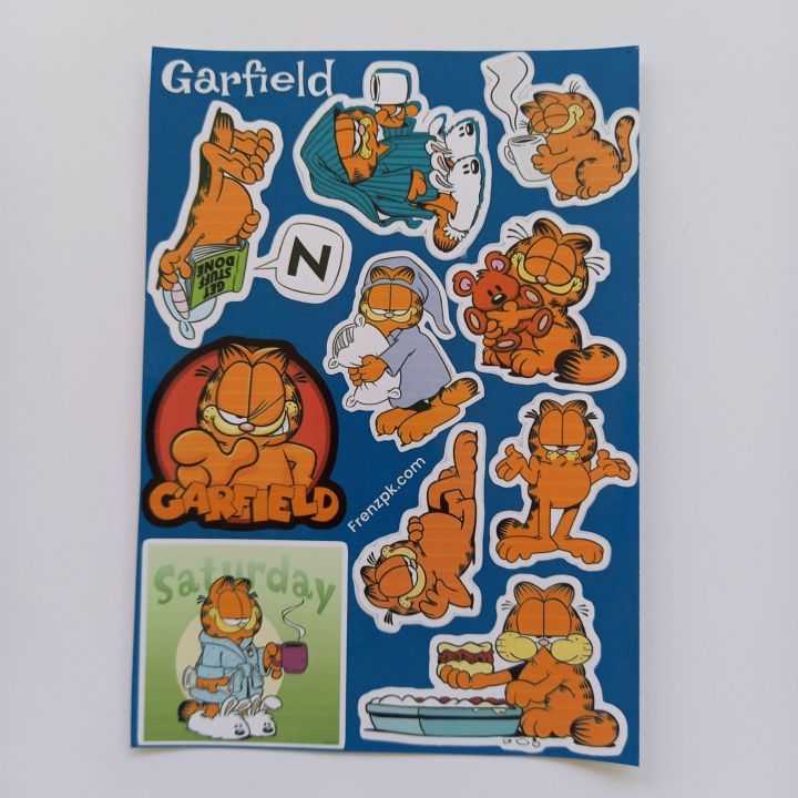 Garfield Mini UNCUT sticker sheet - A6 size - 15x10 cm | Daraz.pk