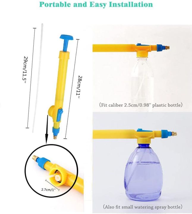Plastic Bottle Spray Gun for Water Pesticide Car Wash Brass Nozzle ...