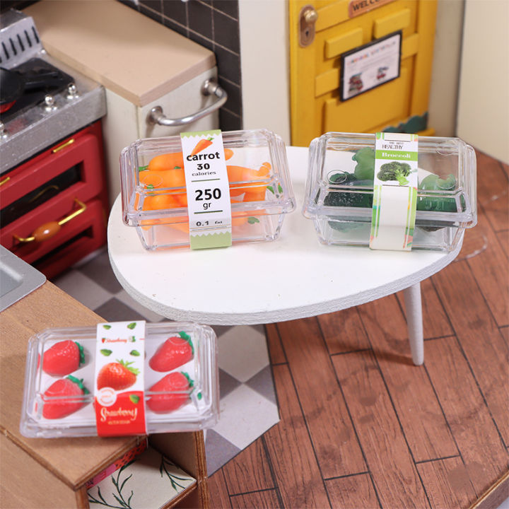 2Pcs Dollhouse Miniature Supermarket Candy Box Dessert Cake Box Storage ...