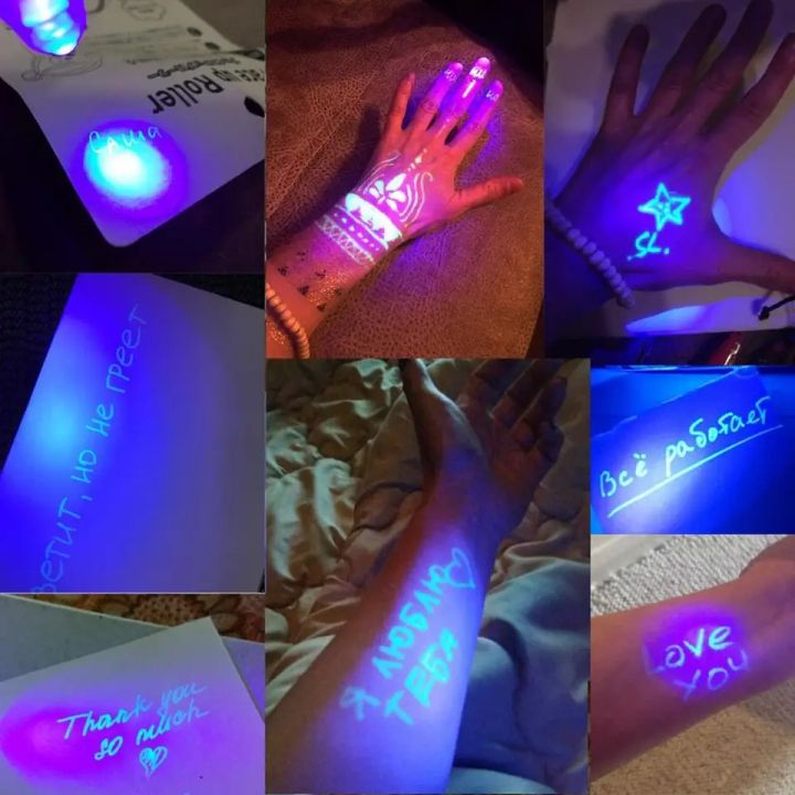 Invisible Ink Pen,Secrect Message pens, 2 In 1 Magic UV Light Pen for ...