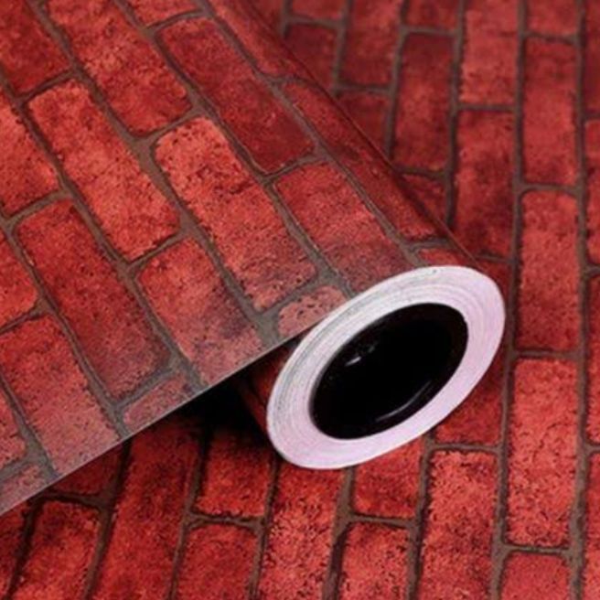 12x48 Inches Red Brick Stone Rustic Sticker WallPaper Sheet | Daraz.pk