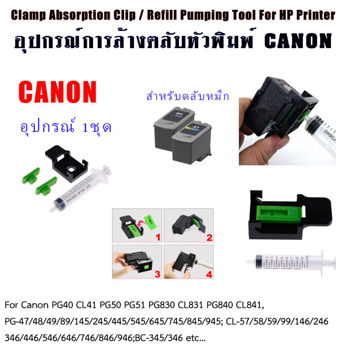 Canon series printhead washing device 1 set + syringe 5ml. | Shop.com.mm