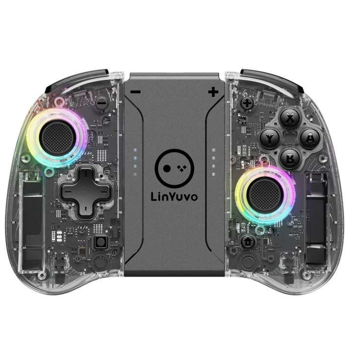 LinYuvo KS37B Meteor Light Joycons Wireless Controller for Switch/OLED with Programmable/Motion ...