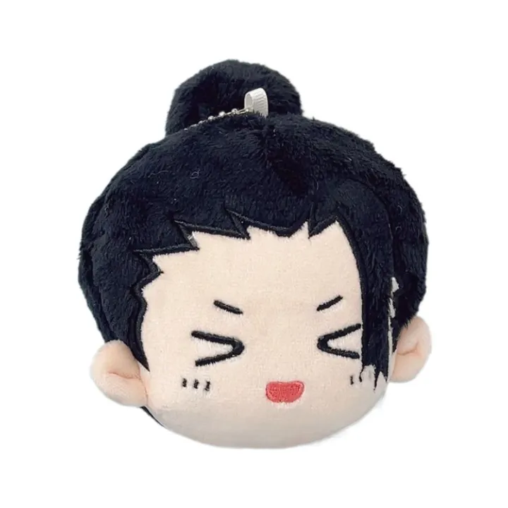 Anime Jujutsu Kaisen Plush Toy Figure Cute Gojo Satoru Head Keychain ...