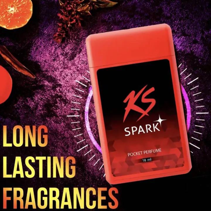 KS Pocket Perfume | 250 Sprays | Spark | Long Lasting Triple Notes ...