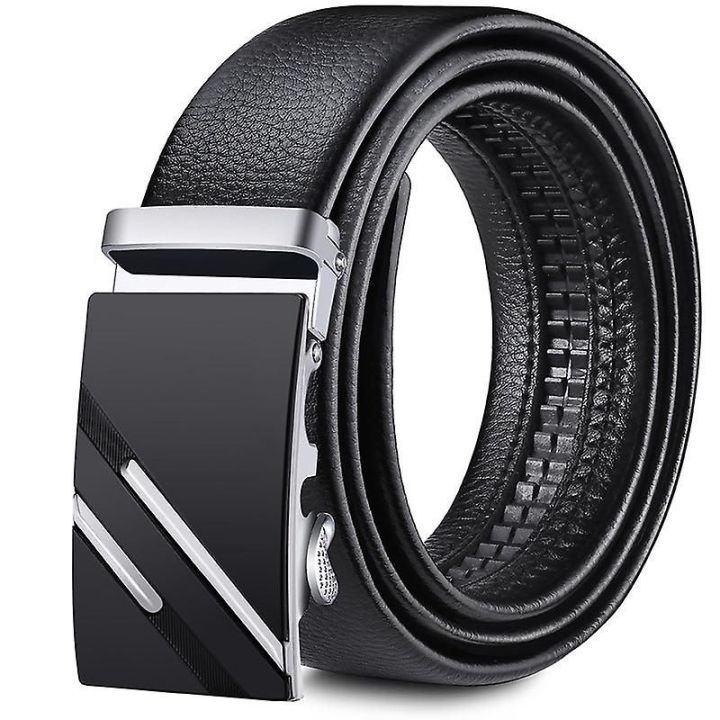 Auto lock buckle/belt for men/PVC Leather/Adjustable Length/No more ...