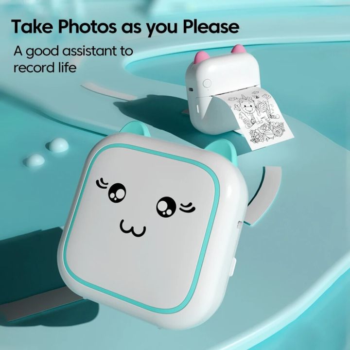 Mini Printer Portable Label Self-adhesive Sticker Color Thermal Paper ...