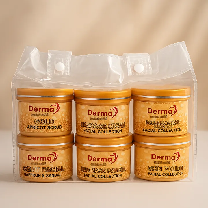 DERMA SWEET GOLD 6IN1 FICAL KIT FOR MEN AND WOMEN WHITENING BRIGHTNING ...