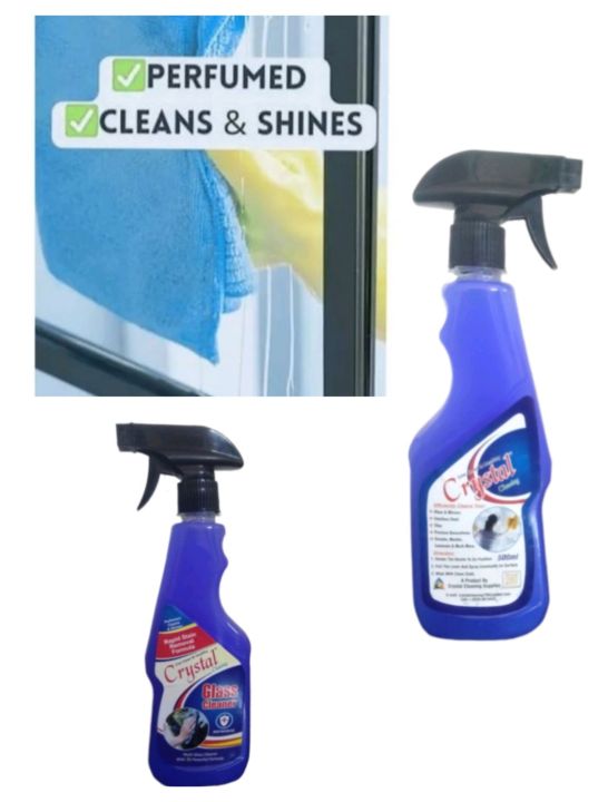 Crystal Cleaning Supplies Glass and Window Cleaner Crystal Clear Shine ...