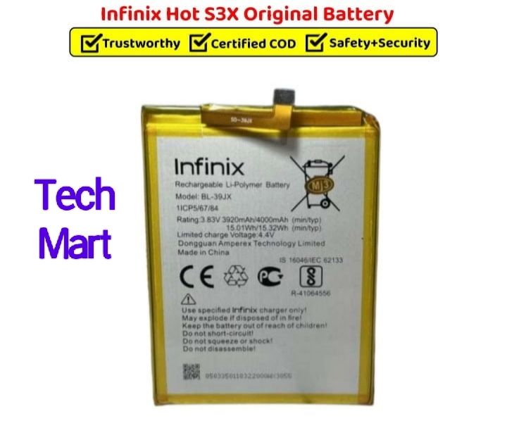 Infinix Hot S3X Original Battery | Daraz.pk