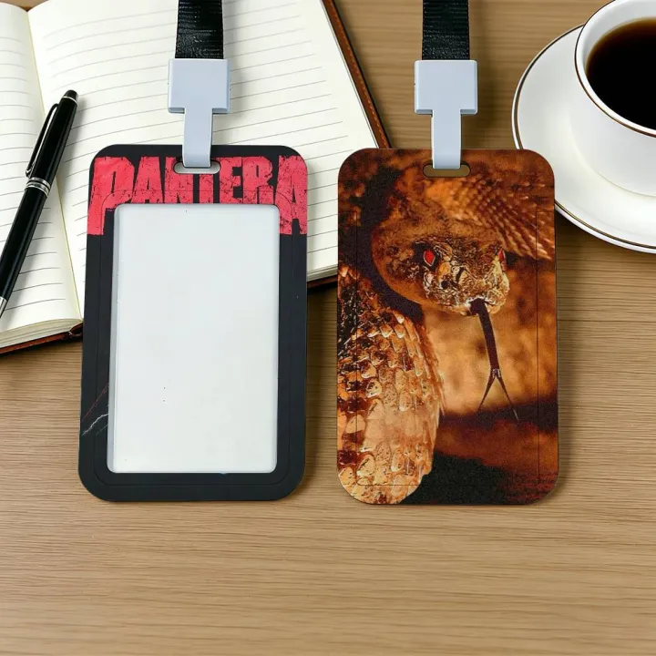 Band P-Pantera Pocket Credit ID Card Badge Tag Bus Card Holder Pass ...