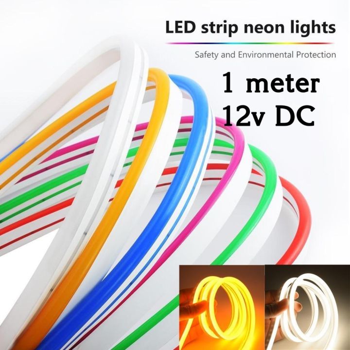 1M 12V Flexible LED Strip Waterproof Sign Neon Lights Silicone Tube ...