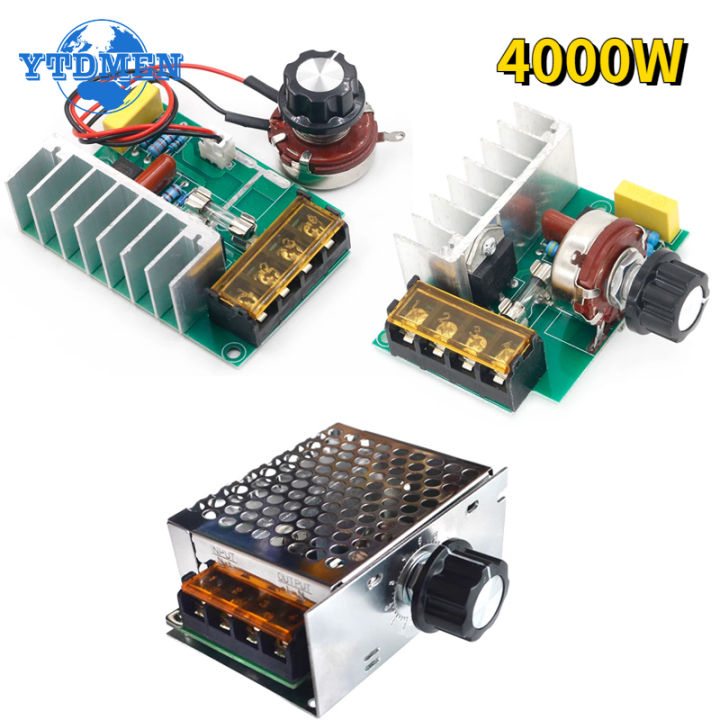 1PCS 4000W AC 220V SCR Adjustable Motor Speed Controller Control ...