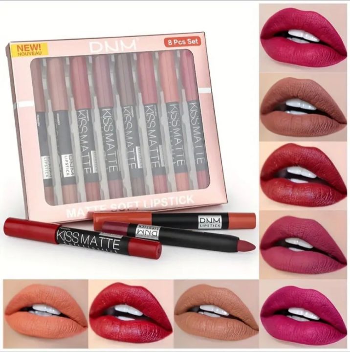 DNM Kiss Matte Lipstick Set, Long Lasting Velvet Matte Lip Color, Plant ...