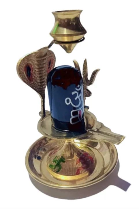 shivling Brass Shiva Lingam Abhishek Patra with Trishul and Nag ...