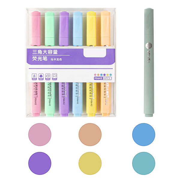 New half sugar fluorescent pen students with large capacity color ...