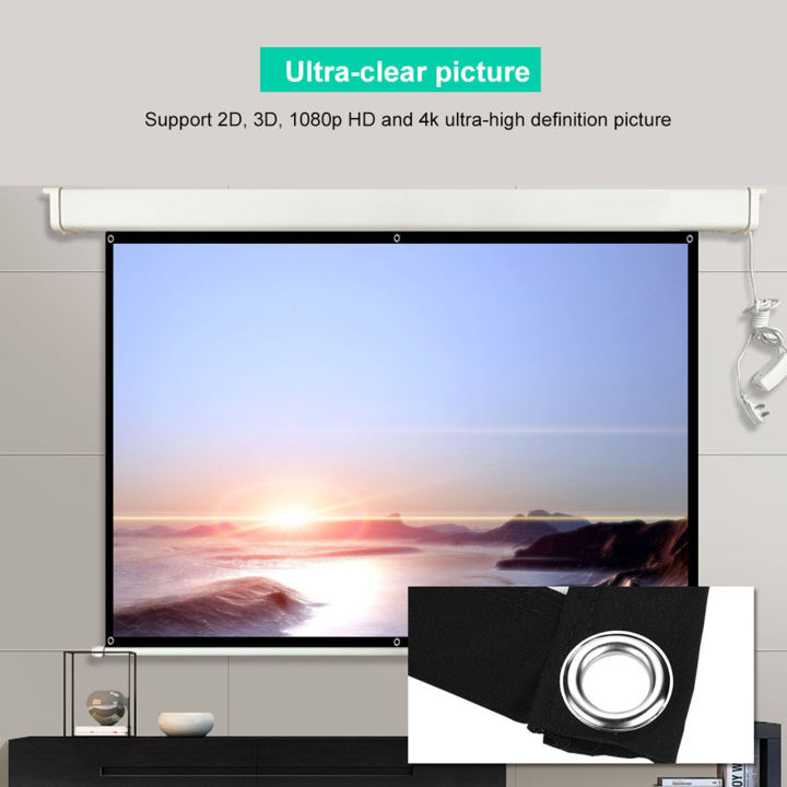 100'' Projector Screen 84-100inch 16:9 HD Projector Screen 3D Film ...