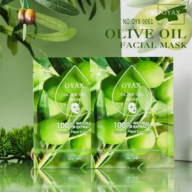 10 Pcs Oyax Olive Oil Face Mask 100% Natural Extracts Organic Plant ...