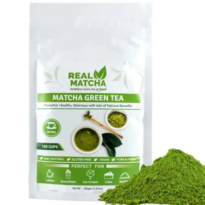 Real Matcha Japanese Matcha Green Tea Powder for Weight Loss 100gm (100 ...