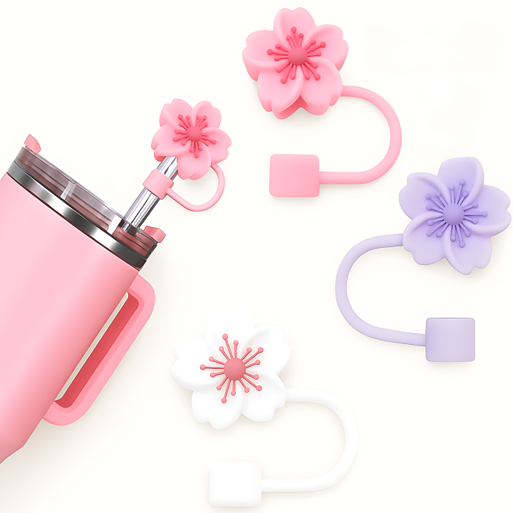Sixonic Silicone Flower Straw Cap For Stanley Tumbler 10mm 0.4 inch ...