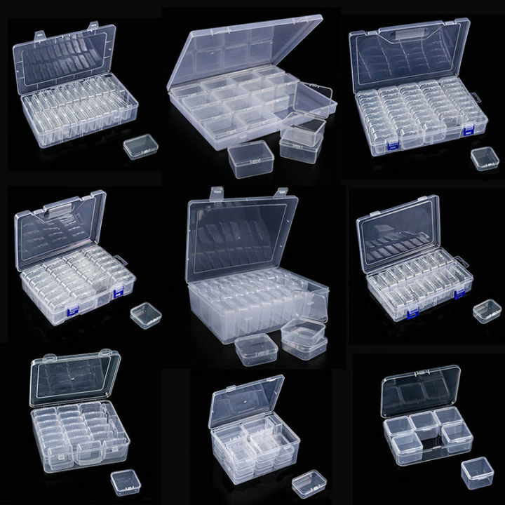 Plastic Organizer Box Small Bead Organizer Cases Mini Clear Bead ...