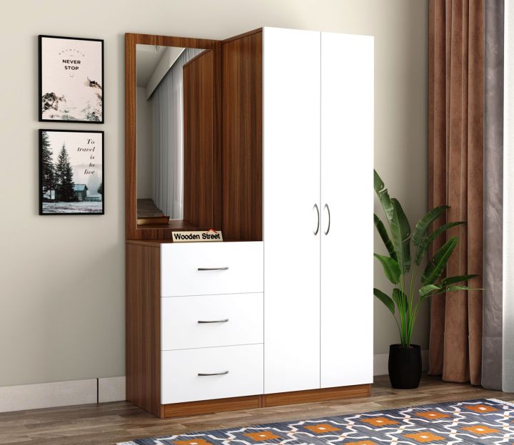 customized wooden wardrobe & dressing table | Daraz.pk