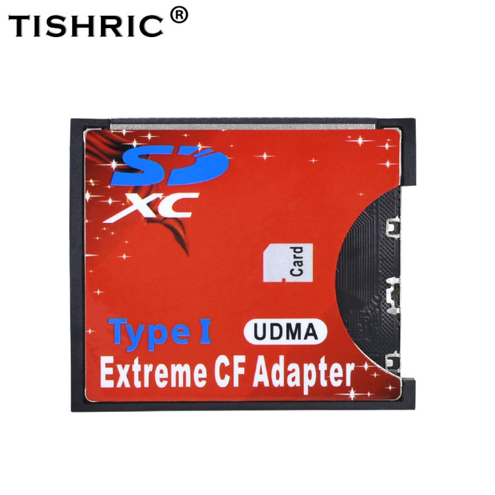 TISHRIC WiFi SD to CF Card Adapter MMC SDHC SDXC to Standard Compact Flash Type I Card Converter ...