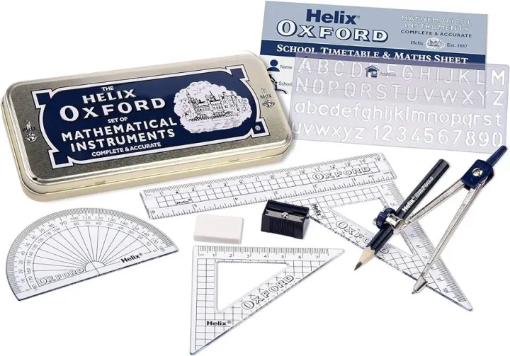Oxford Helix Maths Set with Storage Tin | Daraz.pk