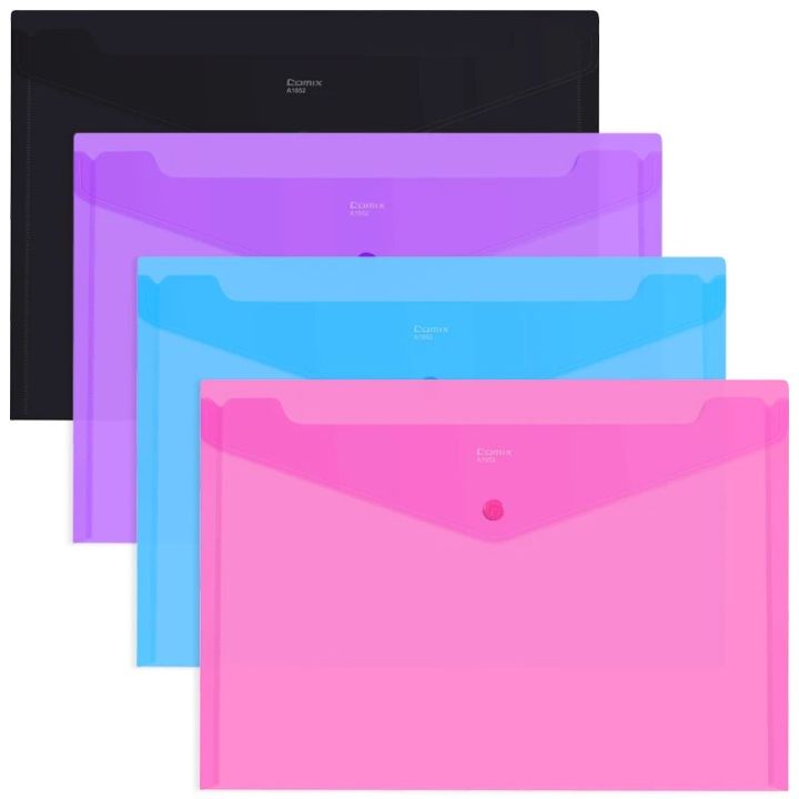 1pc Comix A3 A4 A6 Check Size PP Button Bag Envelop Button File Folder ...