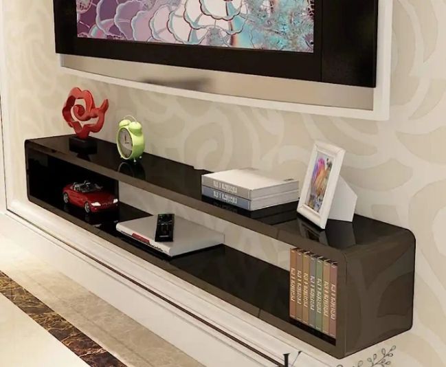 Led tv Shelf Wall Mounted Lcd Racks Floating tv Stand tv Entertainment ...