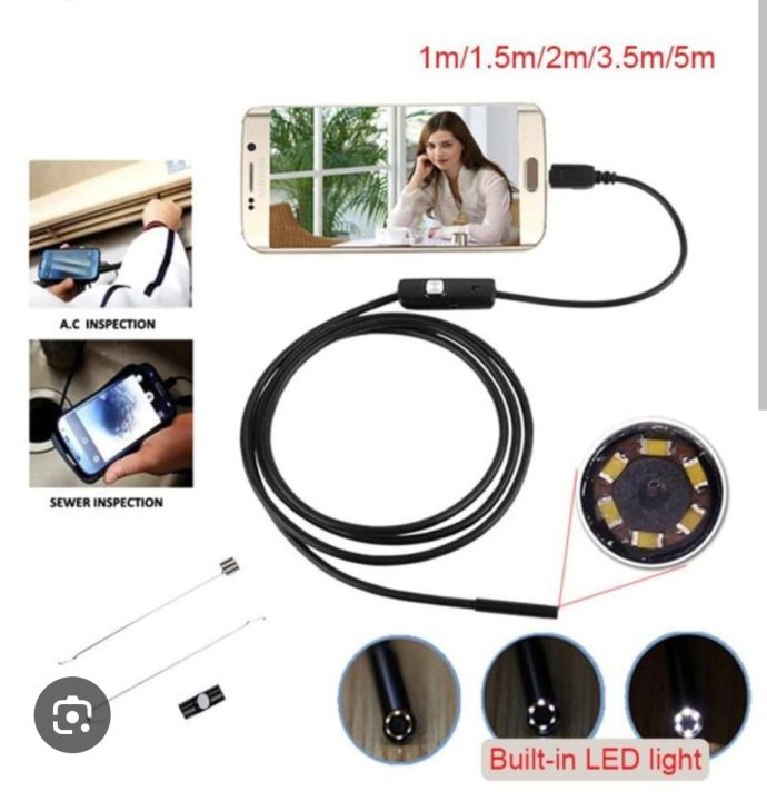 Y102 USB IP67 Waterproof Endoscope USB 3 in 1 Endoscope 5.5mm Lens 6LED ...