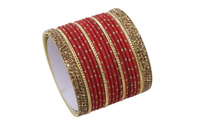 Fancy Mat Bond With Kara Bangles Set | Daraz.pk