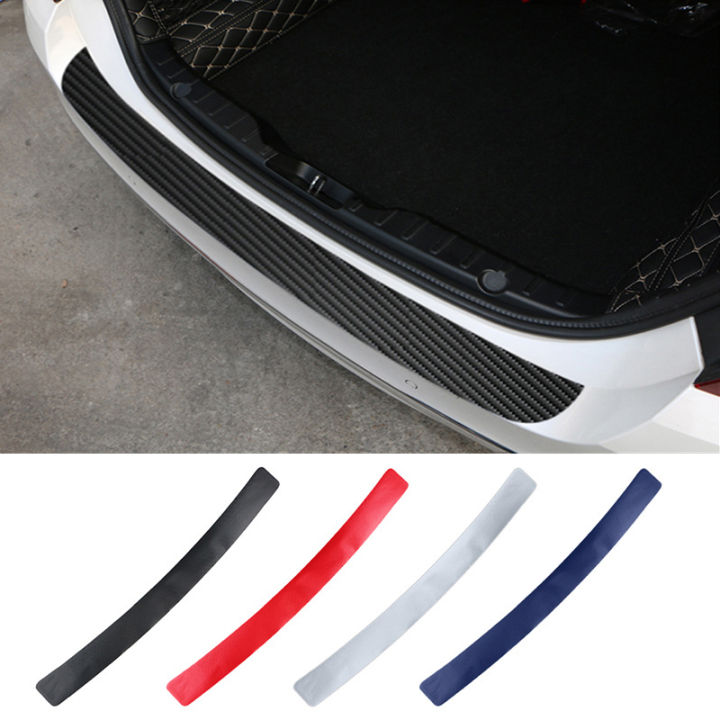 Universal Car Rear Trunk Bumper Carbon Fiber Sticker Auto Anti-Scratch ...